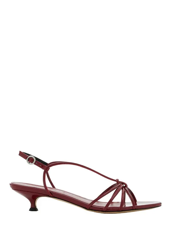 AeydĒ Amara Patent Leather Sandals - Red
