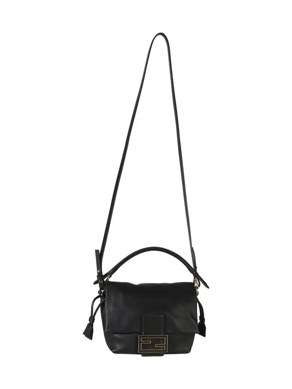 Fendi Nappa Mamma Baguette Shoulder Bag - Black