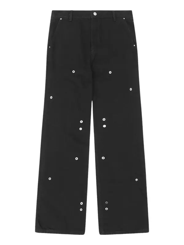 HELIOT EMIL Metal Eyelet Jeans - Black