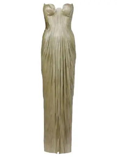 MARIA LUCIA HOHAN Jasleen Strapless Corset Gown - Gray