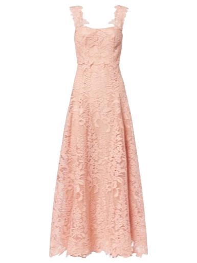Oscar De La Renta Guipure Lace Maxi Dress - Pink
