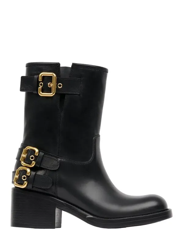 Chloé Dakota Ankle Boots With Buckle Detailing - Black