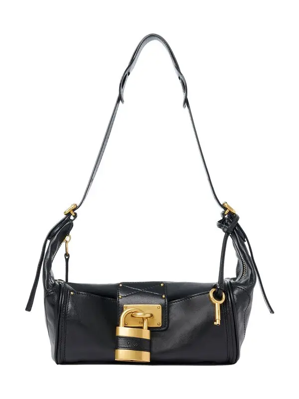 Chloé Paddington Crossbody Bag In Grained Leather - Black