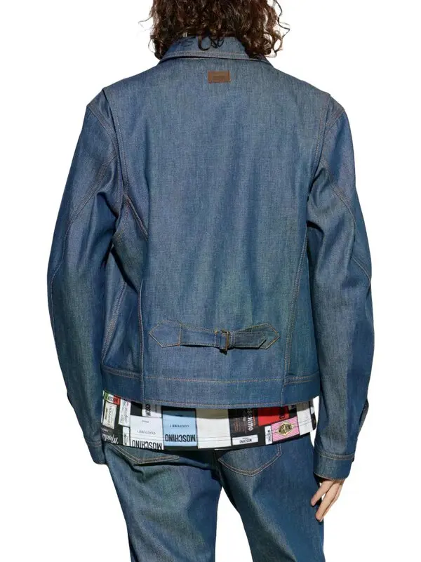 Moschino Contrast Stitch Denim Jacket - Blue