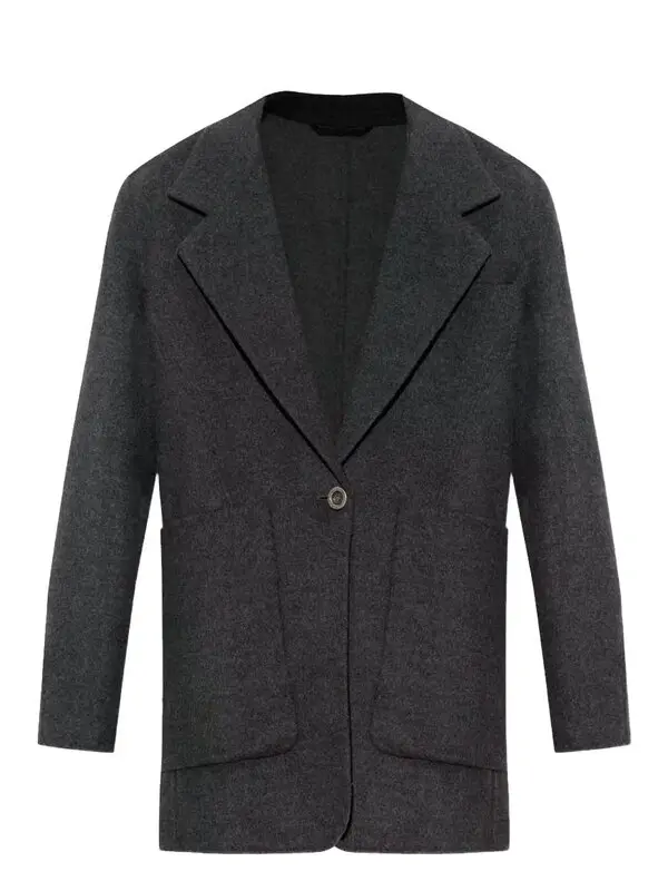 Givenchy Single-breasted Patch-pocket Coat - Grey
