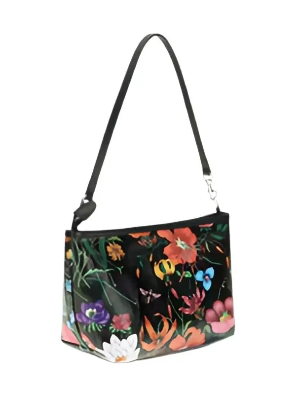 Gucci Lady Lunetta Flora-print Tote Bag - Black