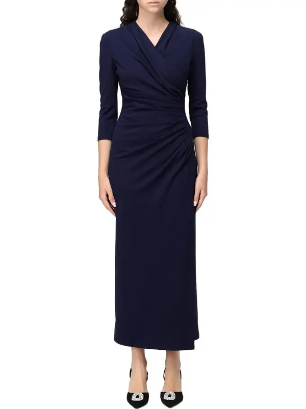 Giorgio Armani Long Sheath Dress - Navy