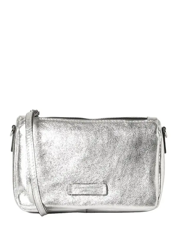 GIANNI CHIARINI Nora Laminated Leather Mini Bag - Silver