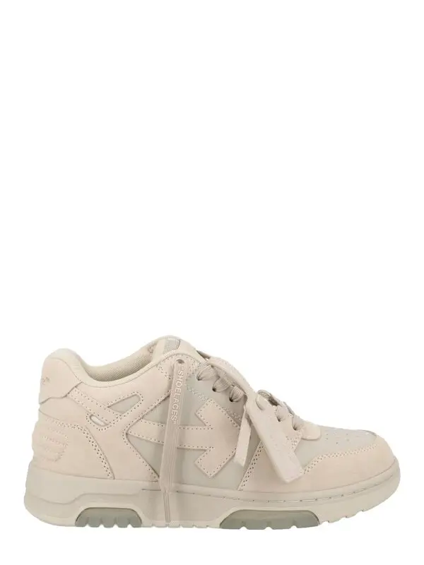 Off-White Out Of Office Bicolour Calfskin Low-top Trainers - Beige