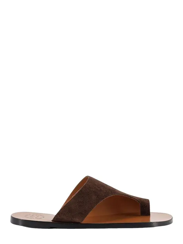 ATP ATELIER Suede Thong Sandals - Brown