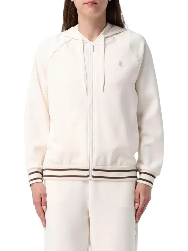 Emporio Armani Relaxed Fit Jersey Zip-up Hoody - Kaki