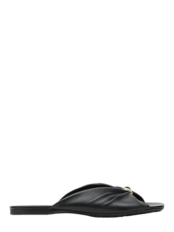 Loewe Pebble Lambskin Nappa Mule Sandals - Black