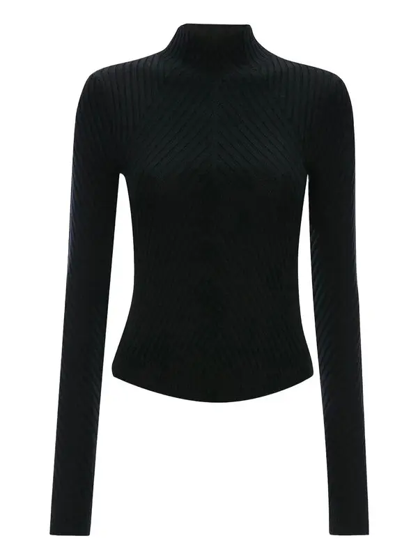 Victoria Beckham Georgia Sweater Merino Wool - Black