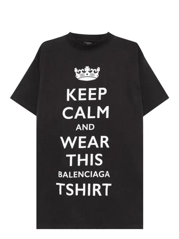 Balenciaga Oversized Graphic T-shirt - Black