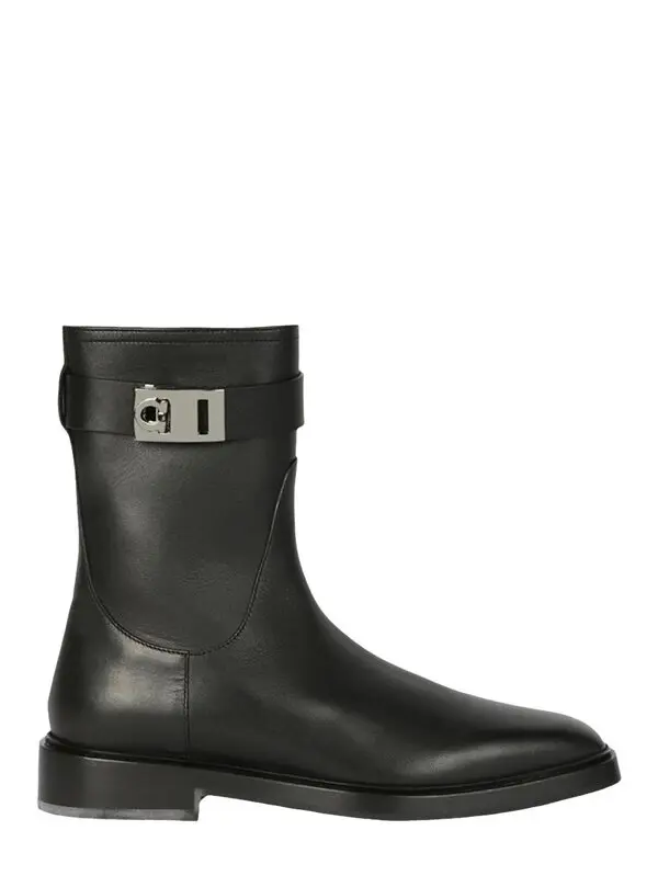 FERRAGAMO Hug Buckle Ankle Boots - Black