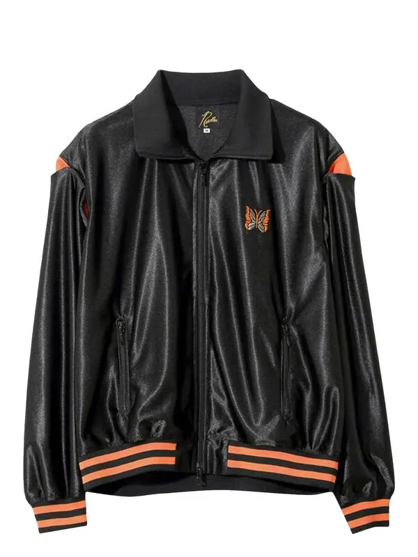 Needles Track Jacket With Embroidered Butterfly - Black