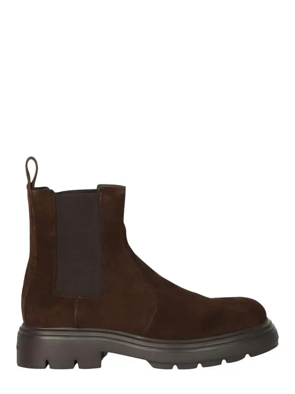 FERRAGAMO Doran Suede Chelsea Boots - Brown
