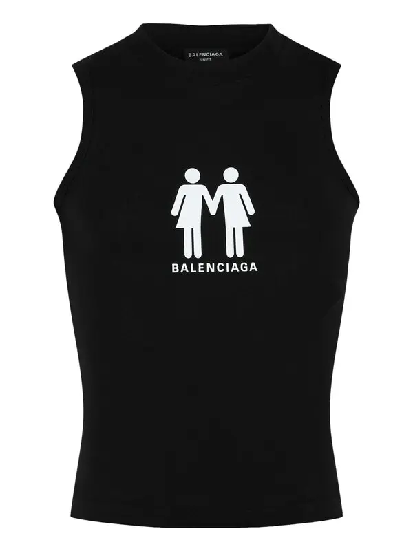 Balenciaga Pride 2022 Graphic Tank - Black