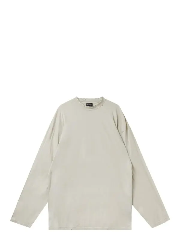 Balenciaga Long Sleeve Distressed T-shirt - Black