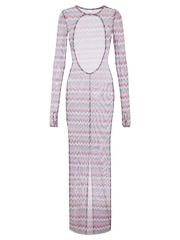BANANHOT Renne Chevron Print Maxi Dress - Multicoloured