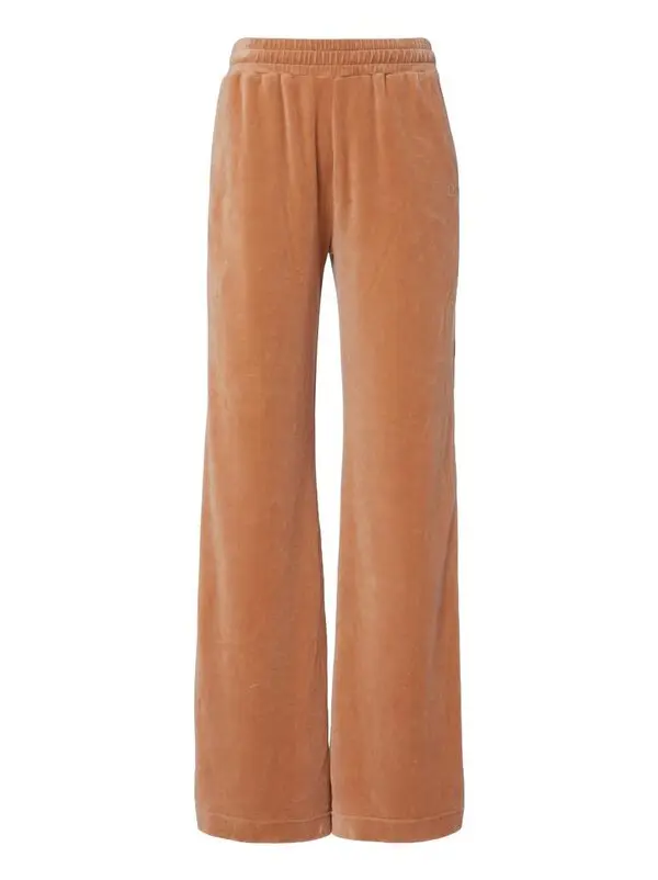 Chloé Cotton-blend Velour Sweatpants - Orange