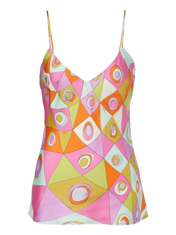 Emilio Pucci Occhi" Silk Twill Camisole - Multicoloured