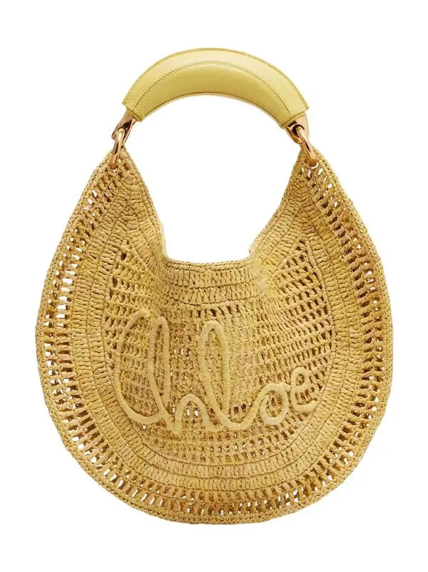 Chloé Raffia Shoulder Bag - Yellow