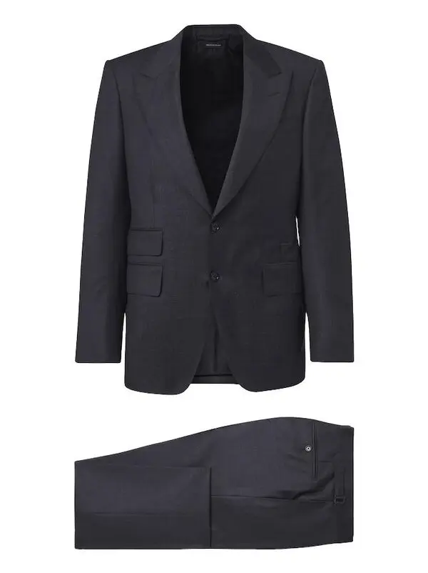TOM FORD Shelton Wool Suit - Grey