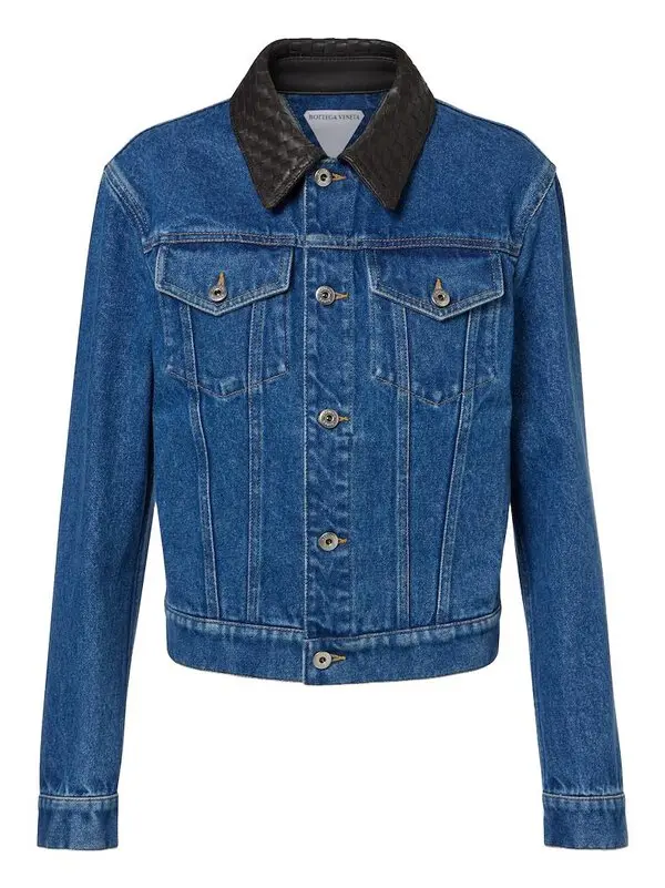 Bottega Veneta Intrecciato Denim Jacket - Blue