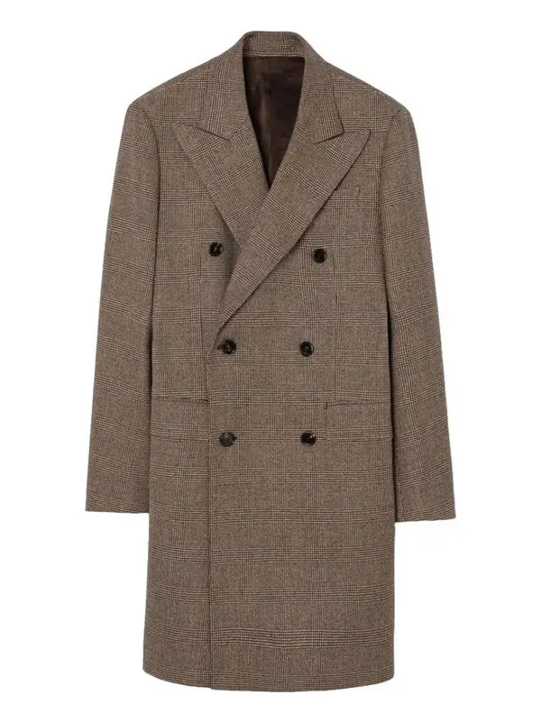 Burberry Double-breasted Wool-linen Blend Denbury Tailored Coat - Soap Beige/brown
