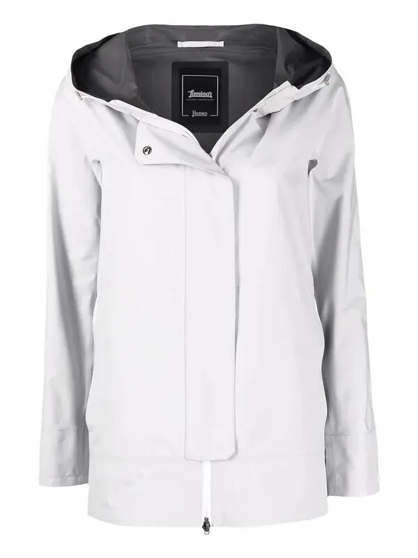 Herno Collection Zip-up Hooded Jacket - Gray