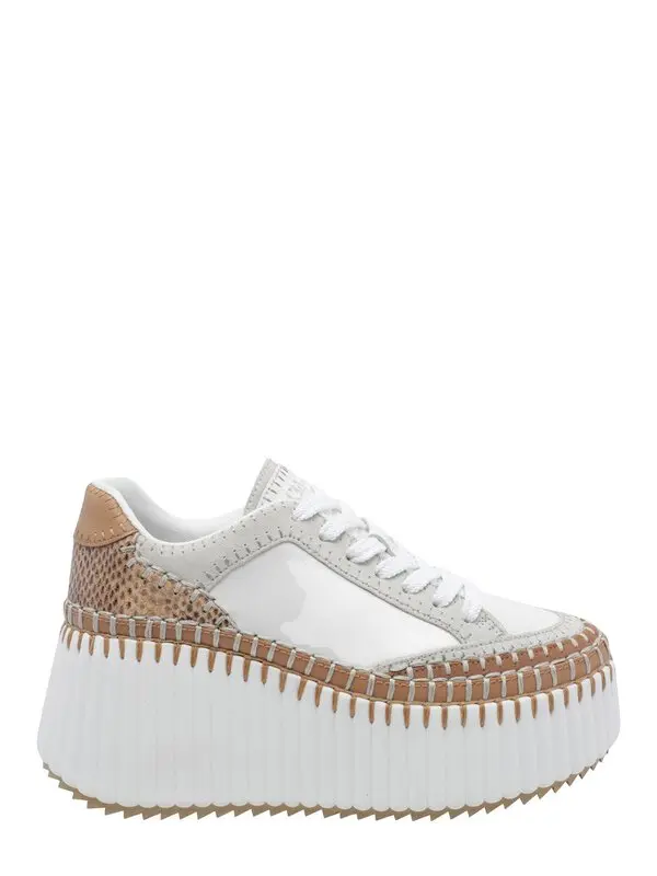 Chloé Nama Wedge Sneakers - White