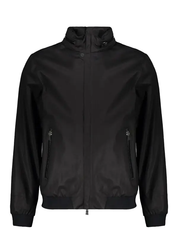 Herno Stand Collar Zip-up Jacket - Black
