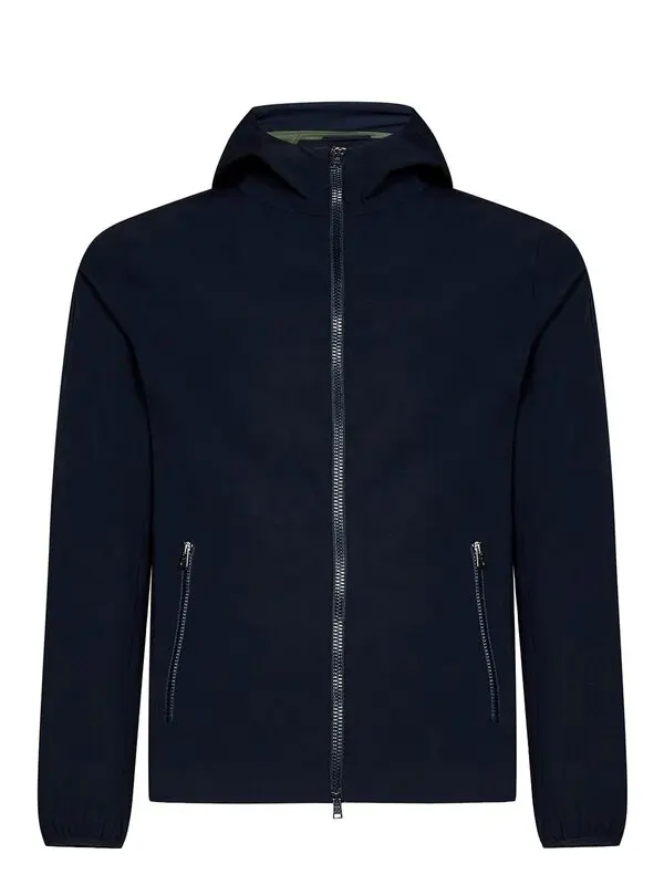 Herno Hooded Jersey Jacket - Blue