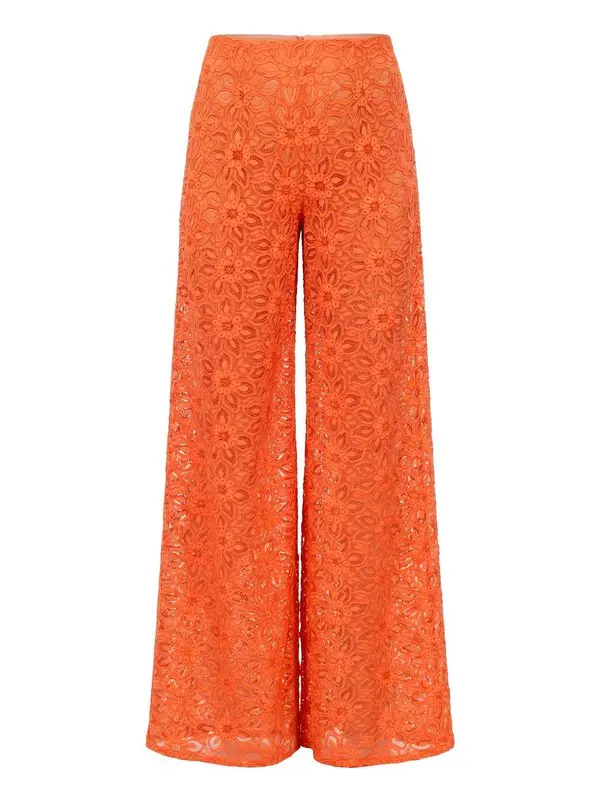 AGGI BY HALEWSKI Jenny Sun Lace Trousers - Orange