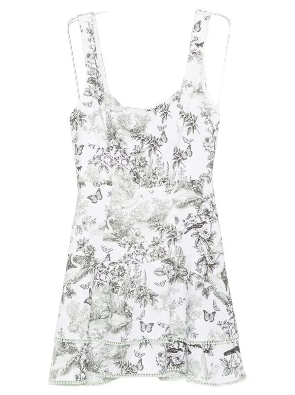 Alice + Olivia Miriam Printed Mini Dress - White