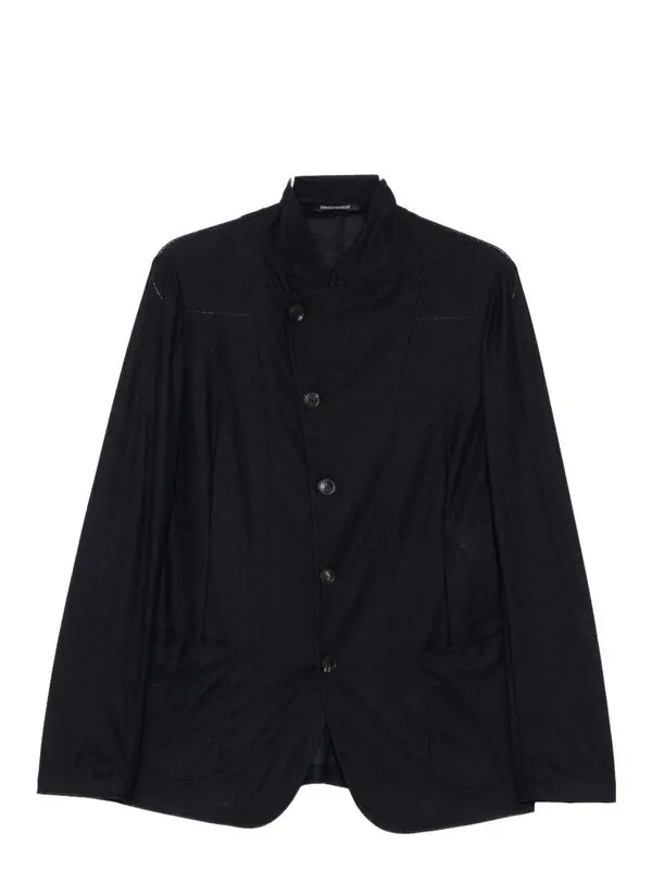 Emporio Armani Wool Blazer Jacket - Blue