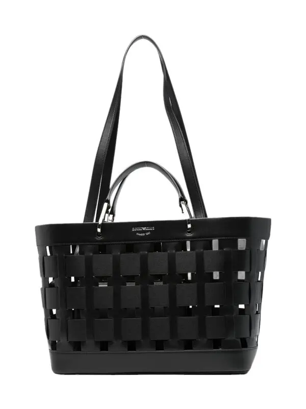 Emporio Armani Woven Tote Bag - Black