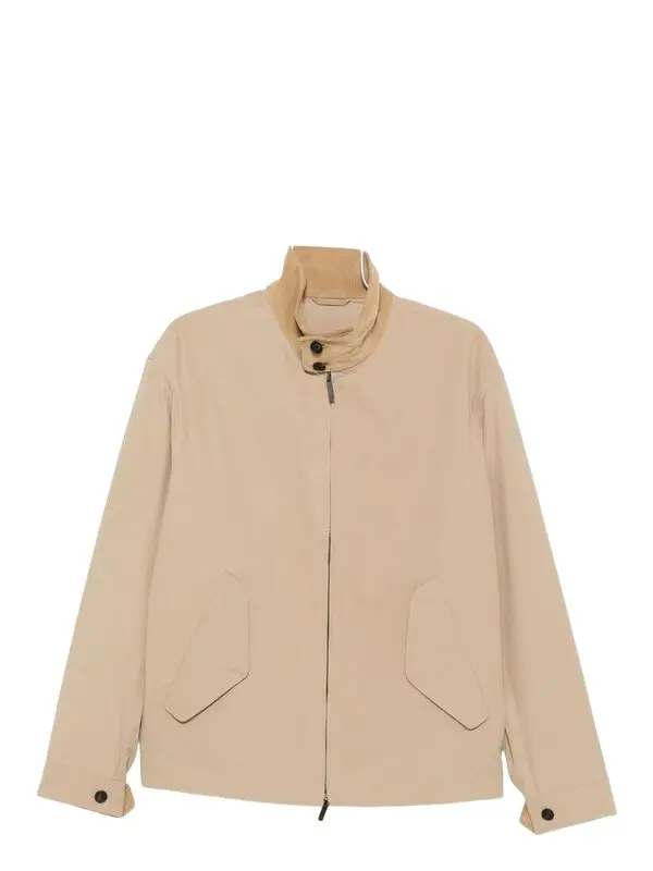 Emporio Armani Nylon Bomber Jacket - Beige