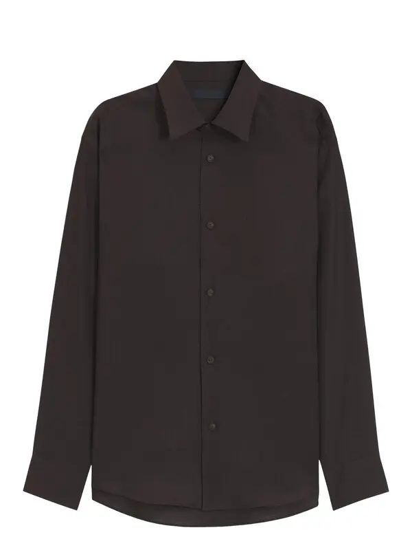 BOSS By Beckham Relaxed-fit Linen Shirt - Dark Brown