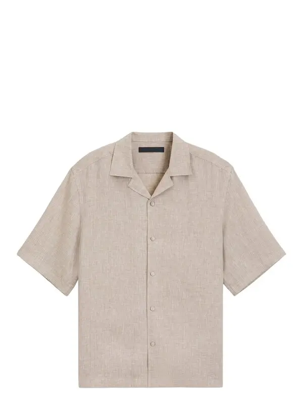 BOSS By Beckham Relaxed-fit Linen Shirt - Beige