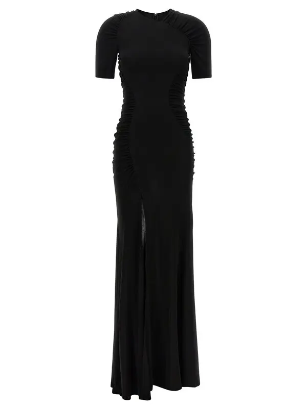 Victoria Beckham Asymmetrical Draped Maxi Dress - Black