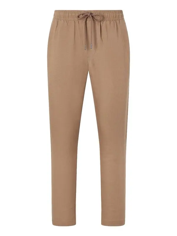 Onia Straight-leg Linen And Lyocell-blend Trousers - Brown