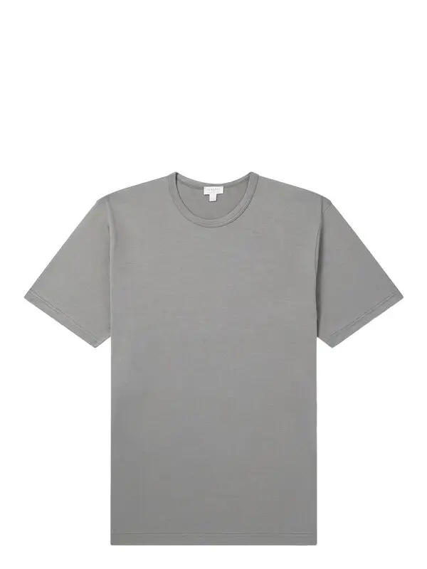Sunspel Slim-fit Cotton-jersey T-shirt - Gray