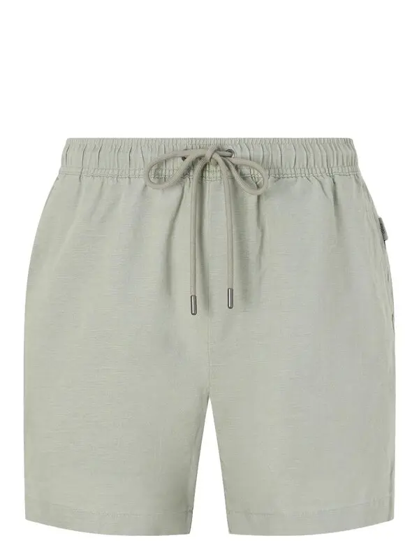 Onia Straight-leg Linen And Lyocell-blend Shorts - Green