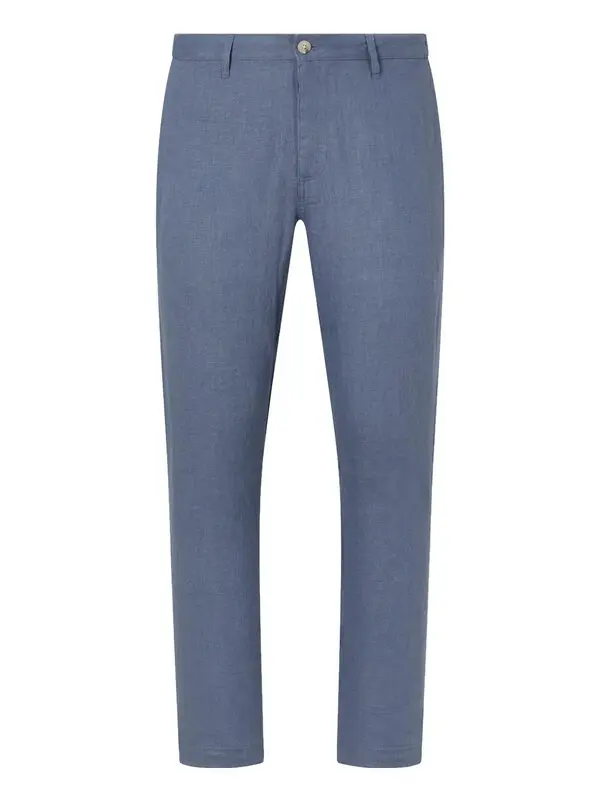 Onia Straight-leg Linen Trousers - Blue