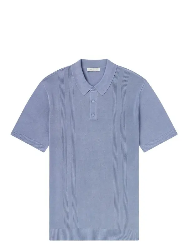 Onia Knitted Polo Shirt - Blue