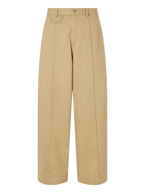 Kapital Boogie Day Straight-leg Panelled Cotton-twill Trousers - Neutrals
