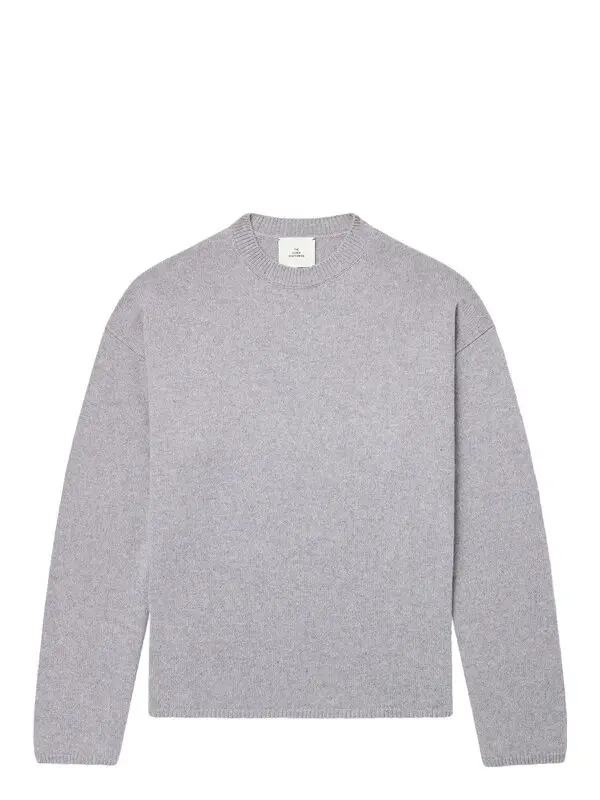 THE ELDER STATESMAN Dume Brushed-cashmere Sweater - Gray