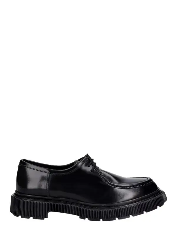 ADIEU PARIS Ridged-sole Lace-up Derby Shoes - Black